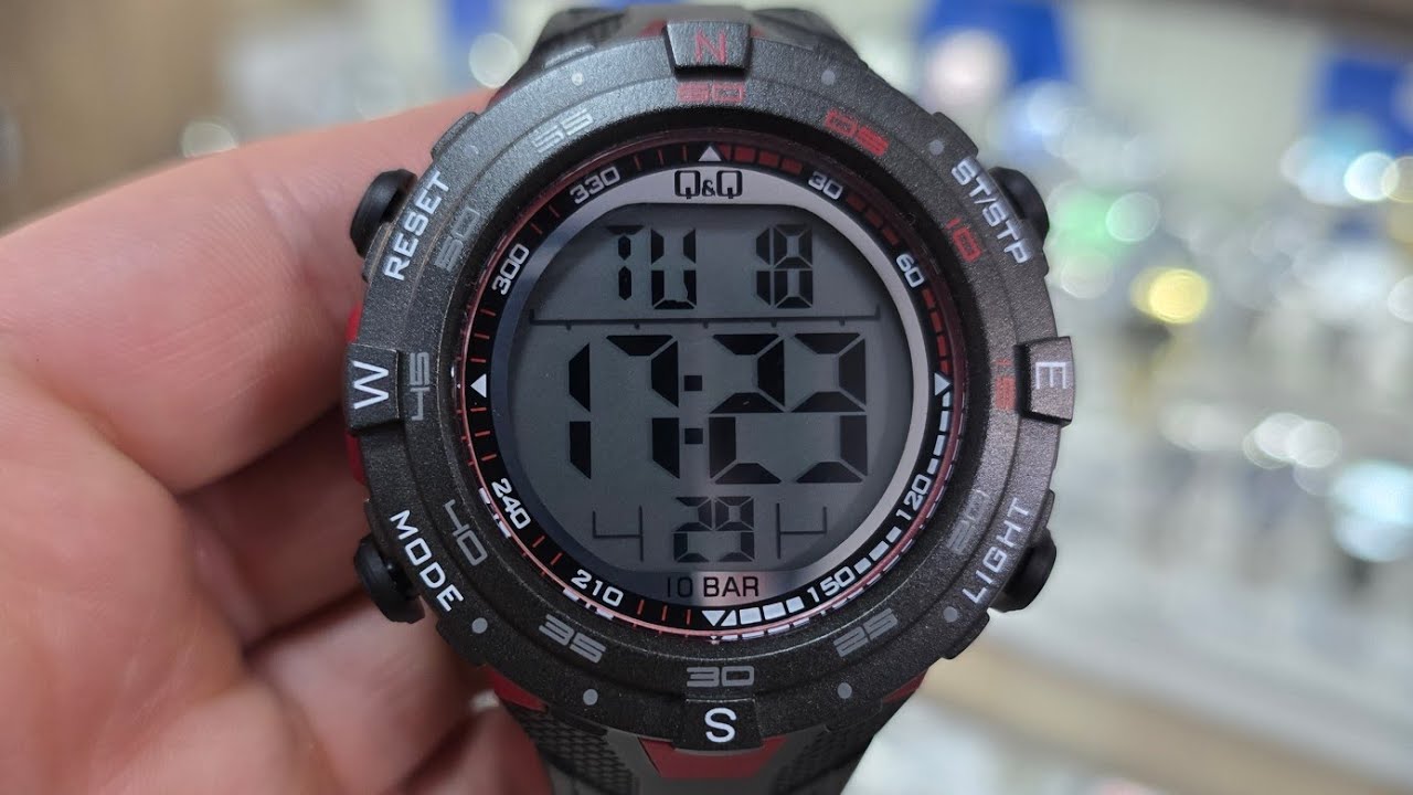 HOW TO SET TIME AND DATE Q&Q WATCH G10A-500VY - YouTube
