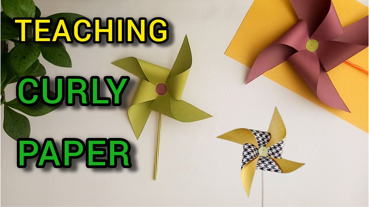 Making a colored curly | Teaching craft with paper - YouTube