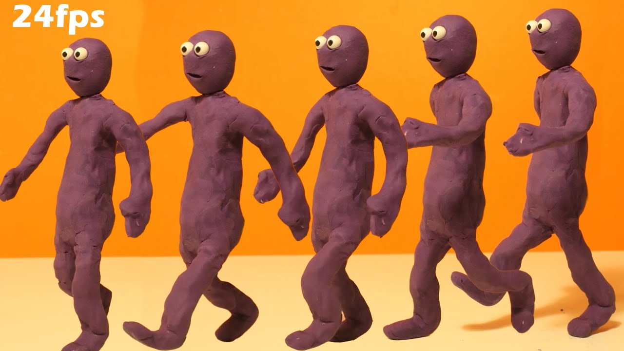 24fps walk cycle stop motion - YouTube