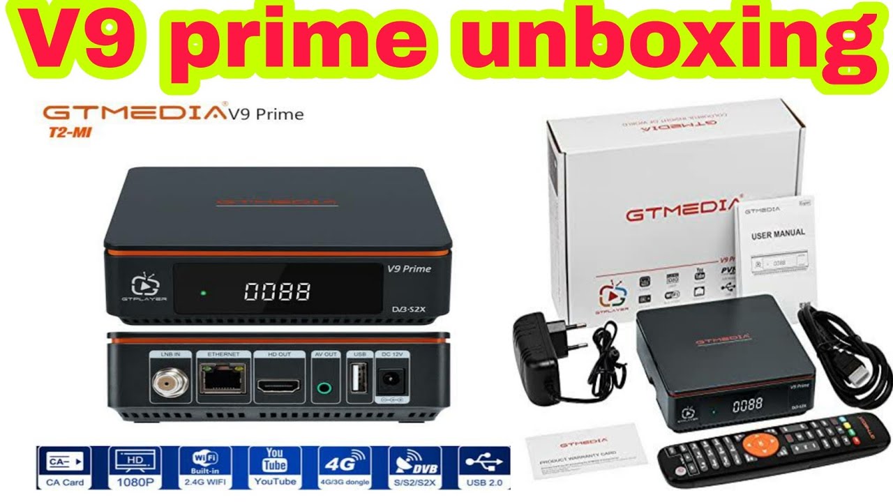 gtmedia v9 prime.satellite unboxing review v9 receiver satellite ...