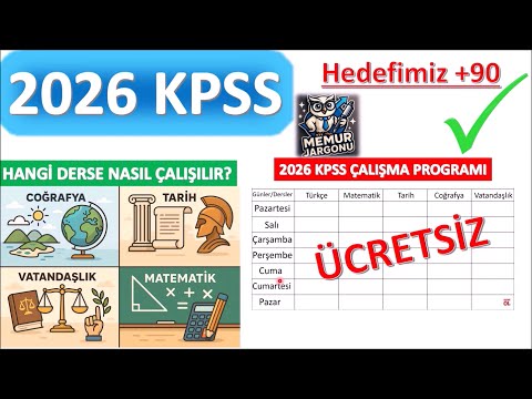 2026 KPSS YE NASIL ÇALIŞILIR? ÜCRETSİZ ÇALIŞMA PROGRAMI !!