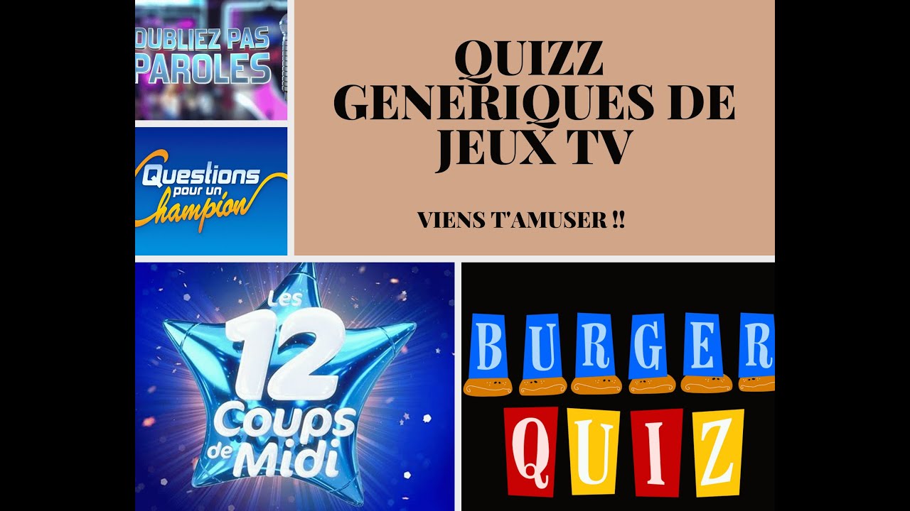 Quiz Génériques Jeux télévisés TV - YouTube