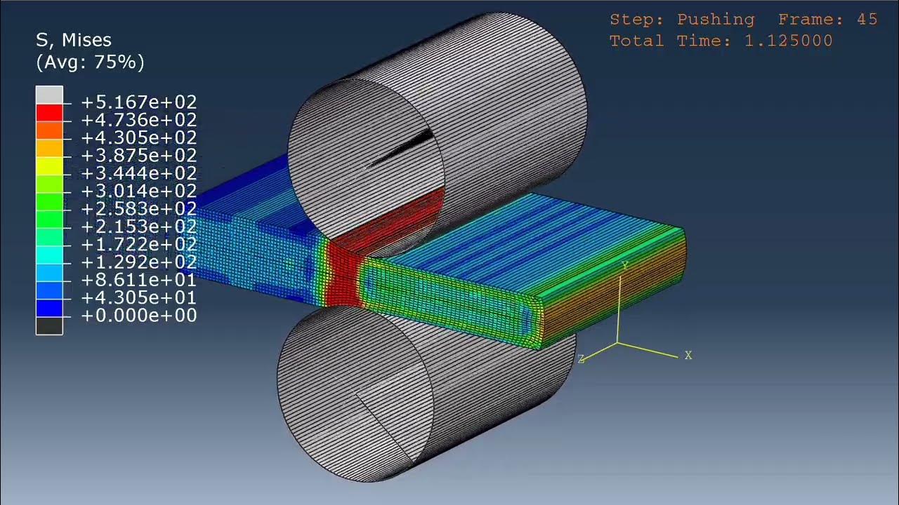 Finite element simulation of cold rolling using Implicit and explicit solver - YouTube
