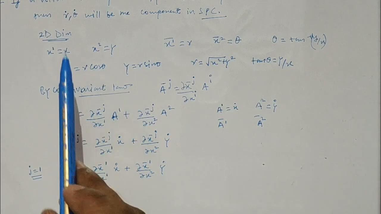 8. Example on contravariant tensor - YouTube