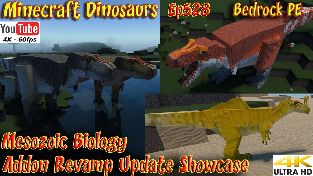 Mesozoic Biology Addon Revamp Update Showcase Minecraft Bedrock PE ...
