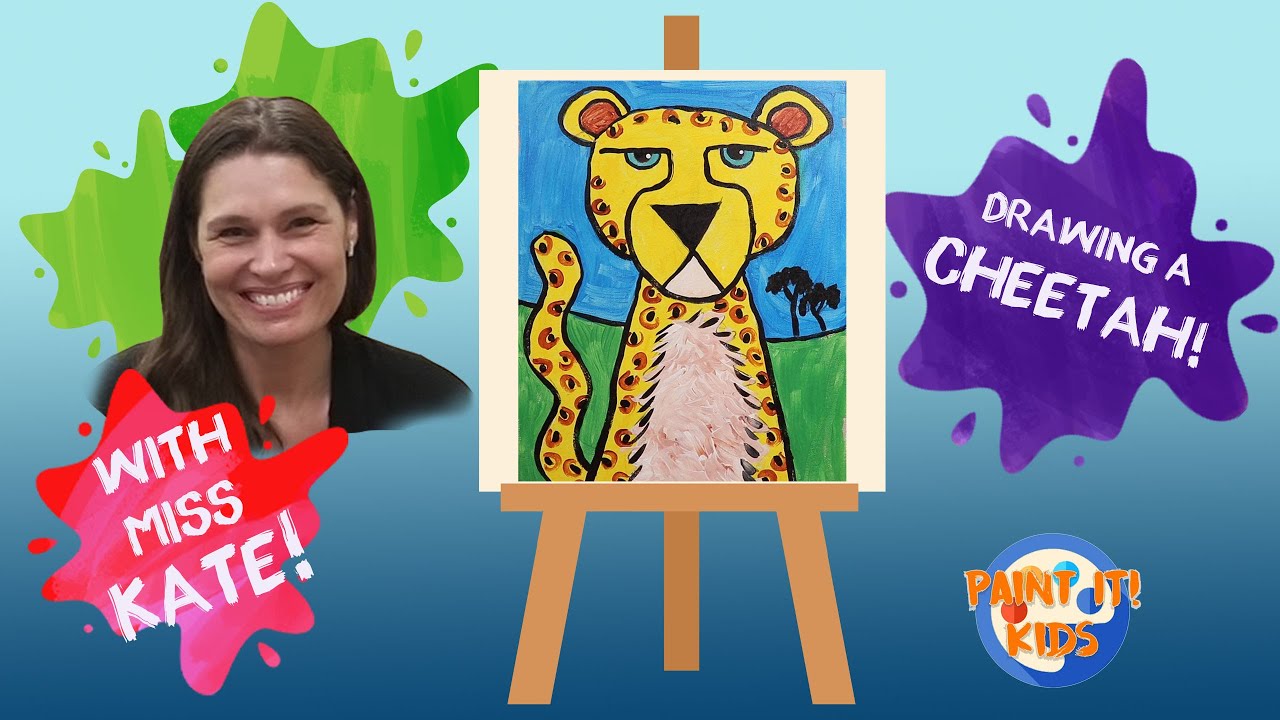 Drawing for Kids - How to Draw a Cheetah - art for kids - Cute drawings ...