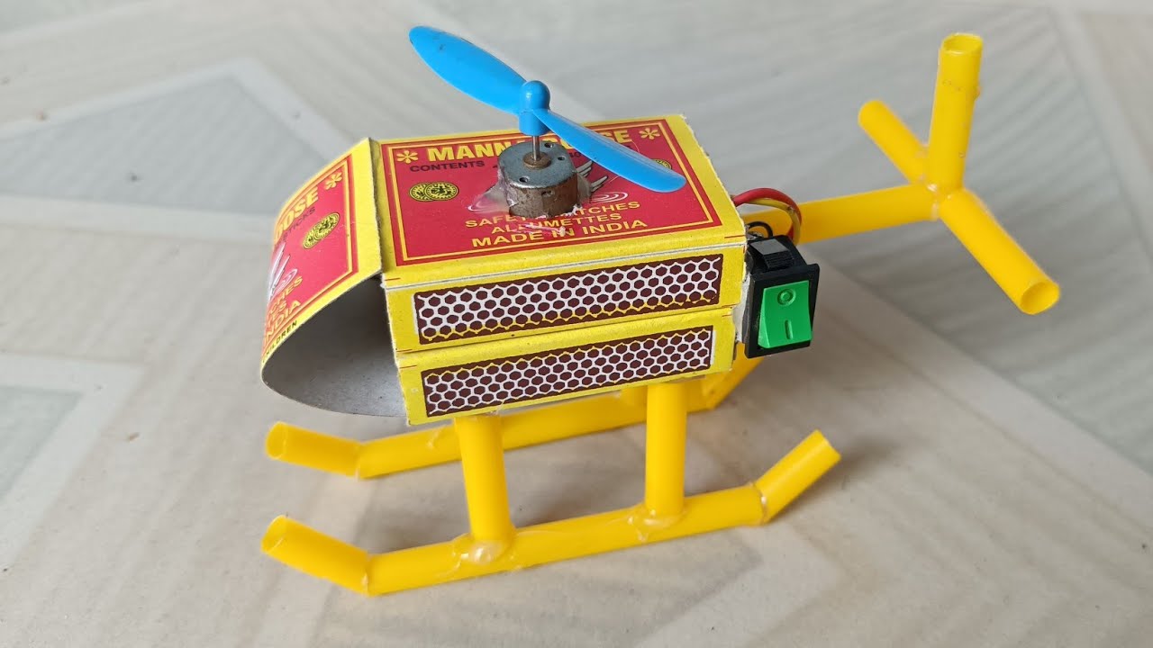 How to Make Helicopter Matchbox Helicopter Toy Diy - YouTube