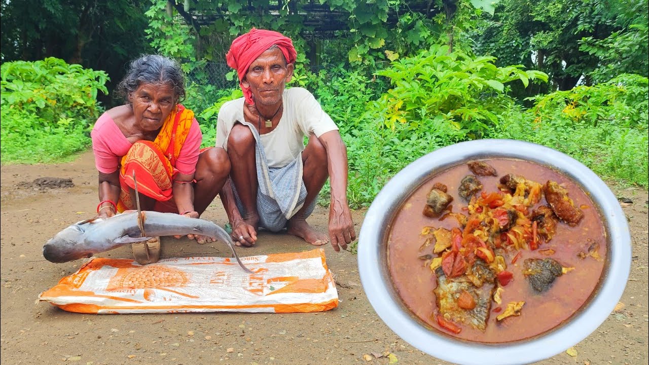 5 kg PANGASH FISH curry cooking by Indian tribe family || how to cook ...