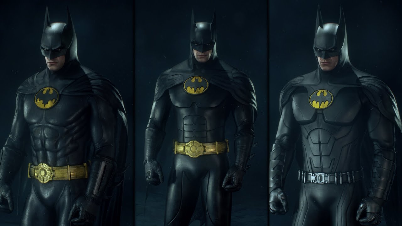 Batman Arkham Knight: Keaton Skin Pack Mod Showcase - YouTube