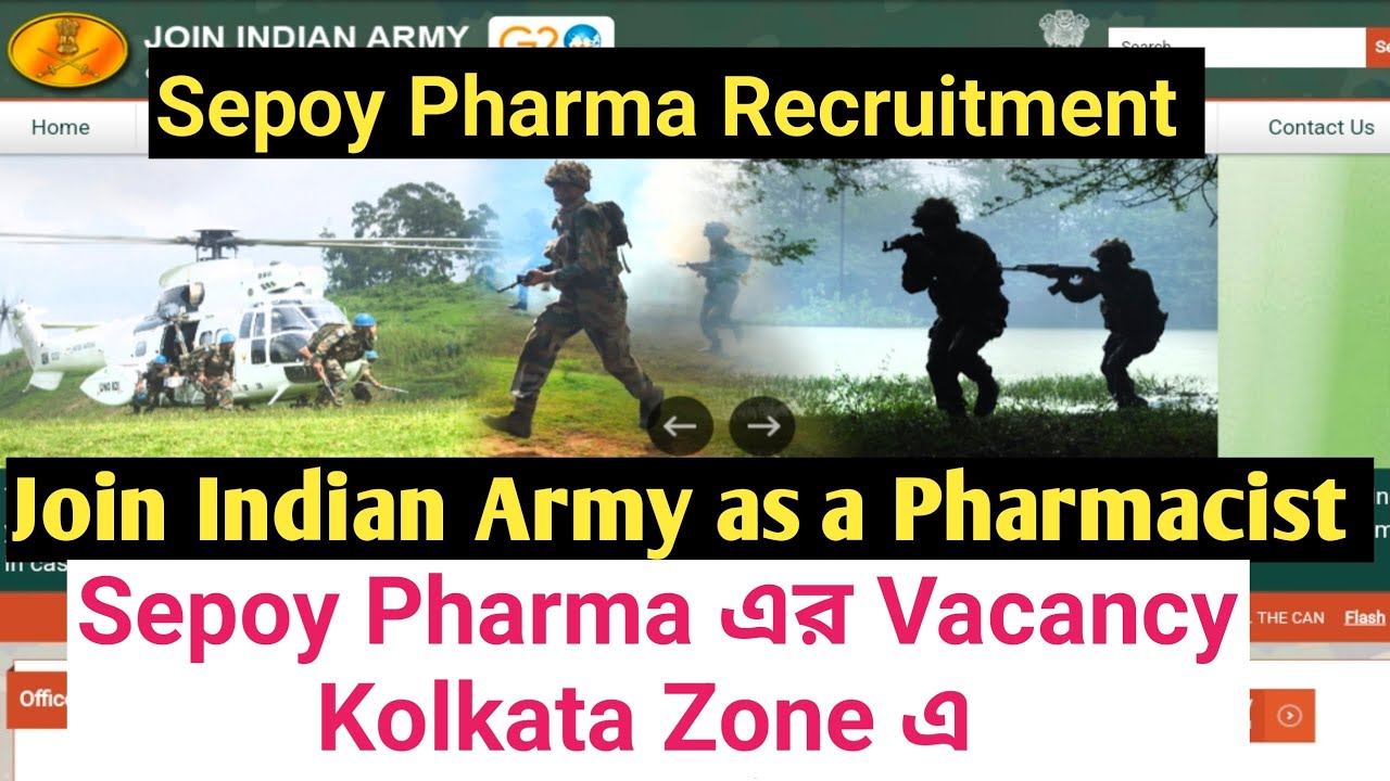 Indian Army Pharmacist Recruitment 2024 | Sepoy Pharma Recruitment 2024 ...