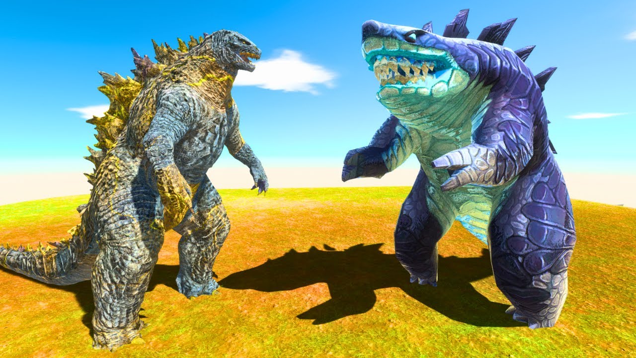Godzilla 2014 VS Sharkzilla Battle | Animal Revolt Battle Simulator ...