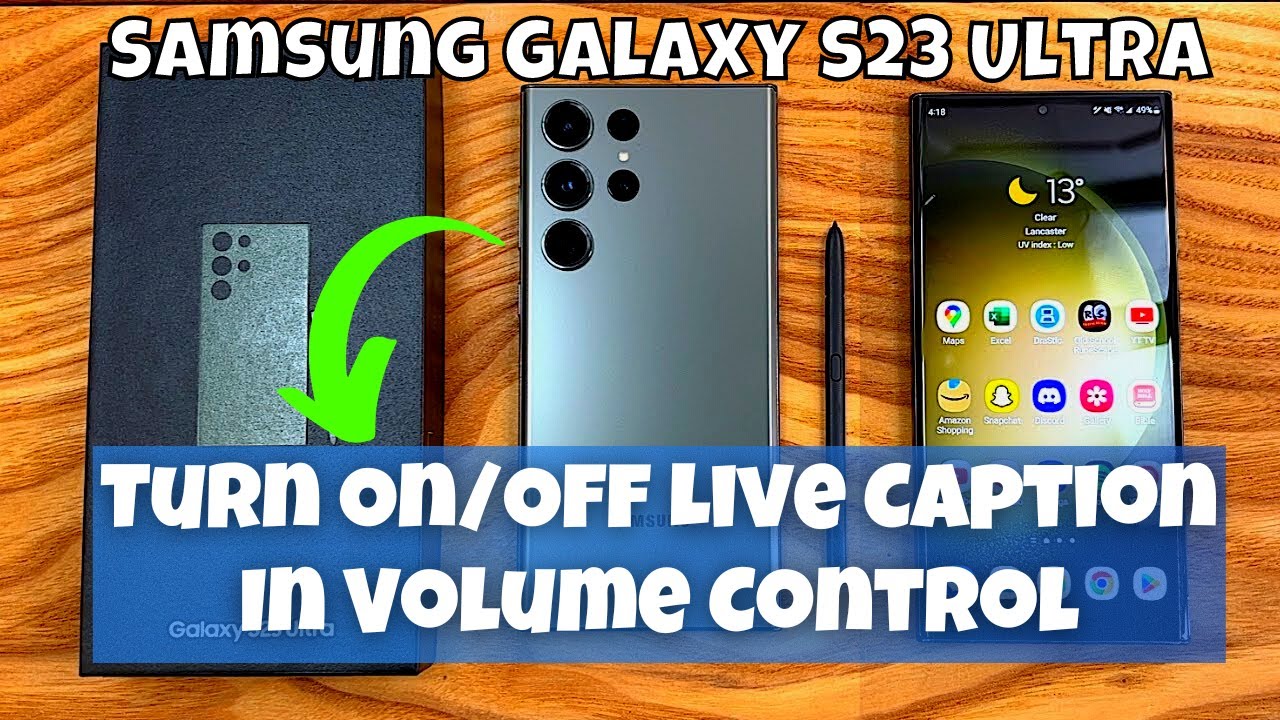 How to Turn On/Off Live Caption In Volume Control Samsung Galaxy S23 Ultra - YouTube