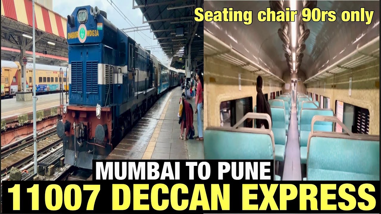 MUMBAI TO PUNE BY DECCAN EXPRESS 11007| सबसे खुबसूरत रेलमार्ग WITH ...