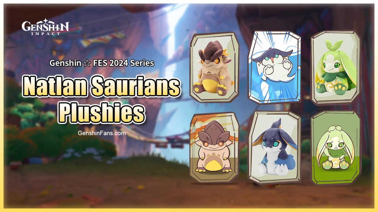 Genshin Natlan Saurian Dragon Plushies Animation - YouTube