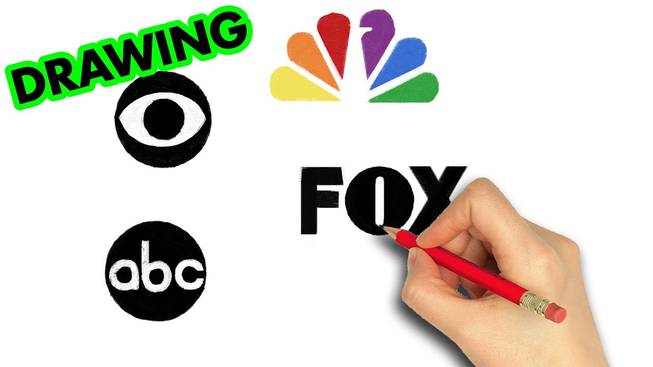 how to draw CBC NBC ABC FOX Logo | Art Therapy - YouTube