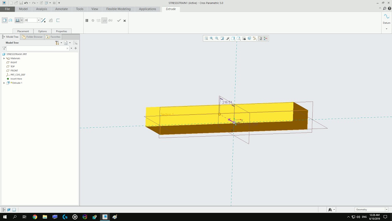 Stress Strain analysis Creo - YouTube