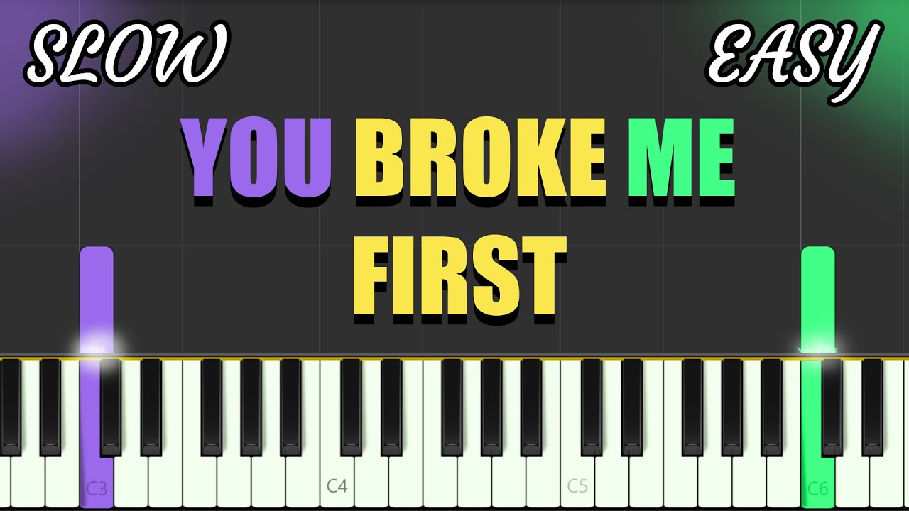 You Broke Me First - Tate McRae | Easy Piano Tutorial - YouTube