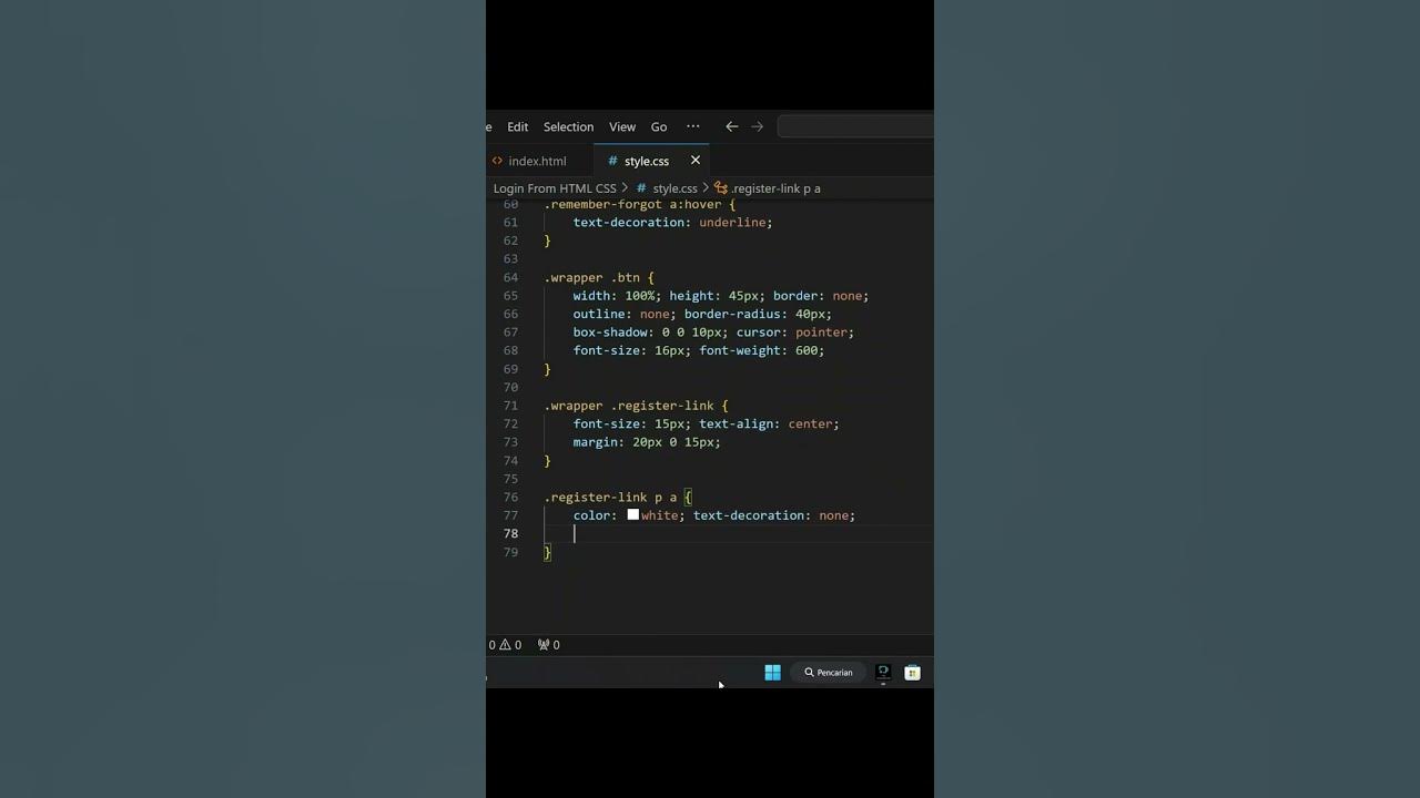 Form Login Html Css Hwp Coding Caramembuatweb Htmlcss Html Programming Htmldasar Css 