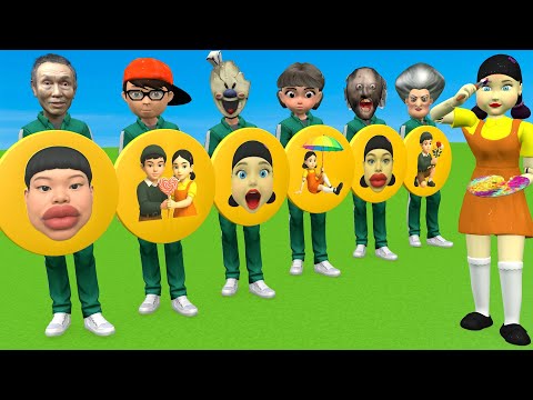 Scary Teacher 3D vs Squid Game Trying Dalgona Candy Squid Girl Level Max Shapes Challenge Who's Boss