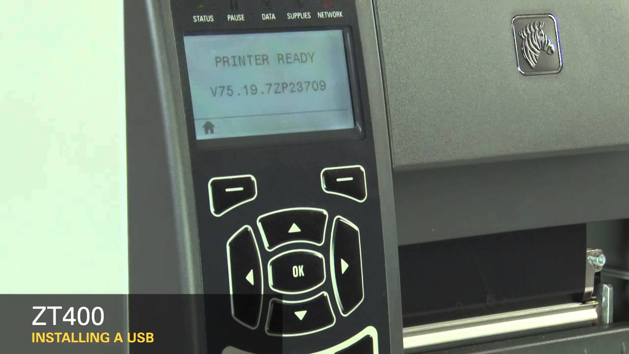 How Do I Install a USB in my ZT410 Industrial Printer? - YouTube