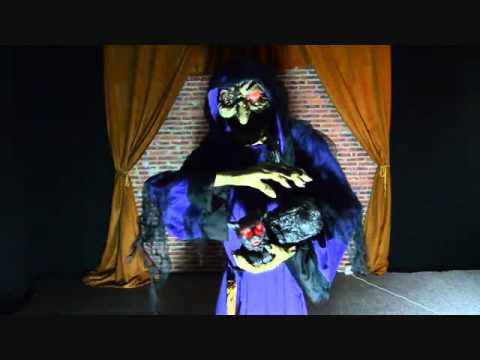 Life Size Animated Mathilda Witch Gypsyi Gypsy Matilda & Black Cat ...