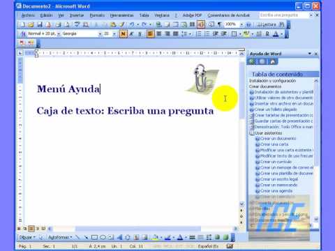 Word 2003 Menú Ayuda.wmv - YouTube