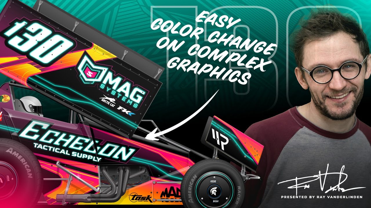 Easy color change and modifications on complex graphics - YouTube