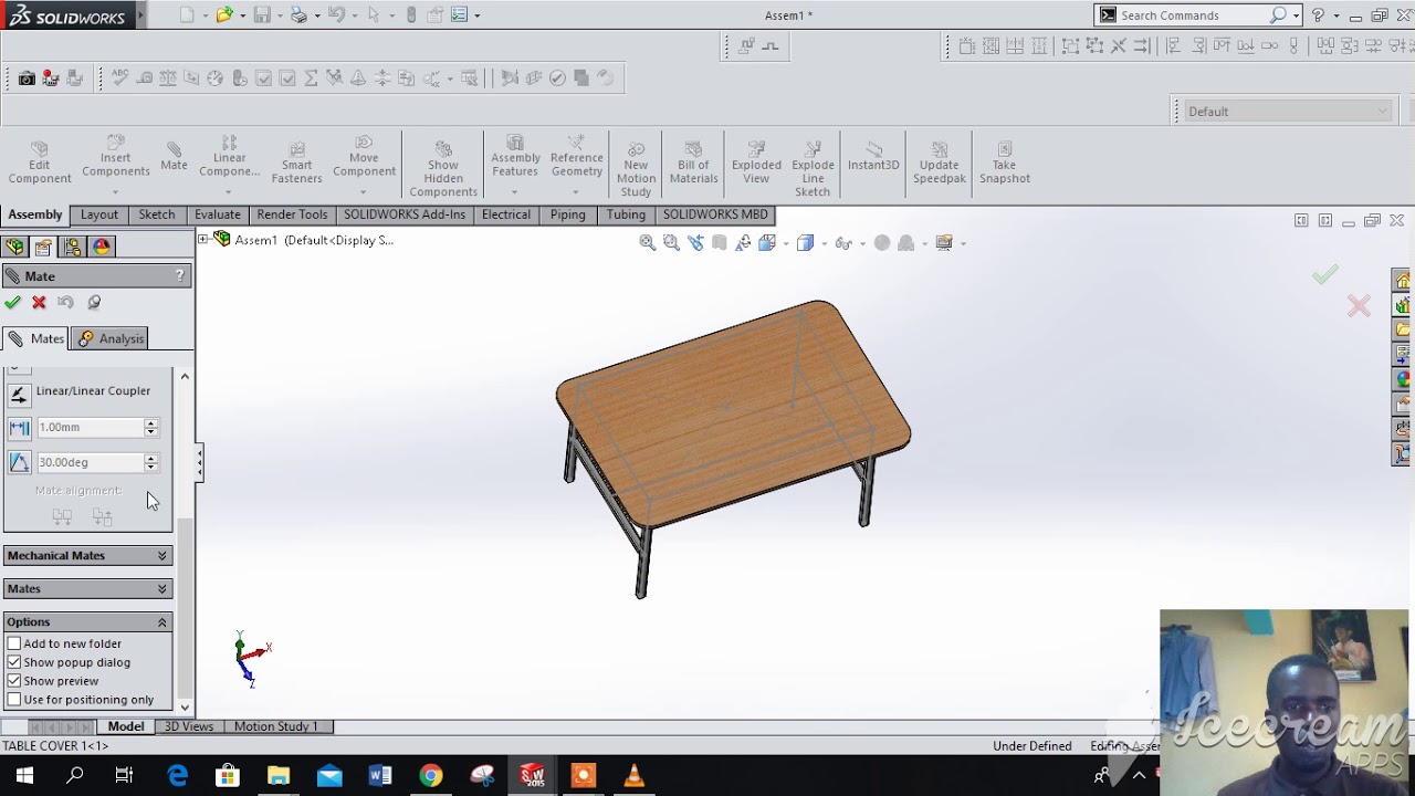 Part 5 design Of A Simple Table In Solidworks YouTube part-5-design-of-a-simple-table-in-solidworks-youtube