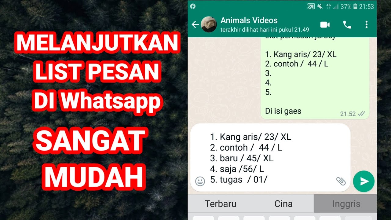 Cara Mengisi List di WA (Whatsapp) - YouTube