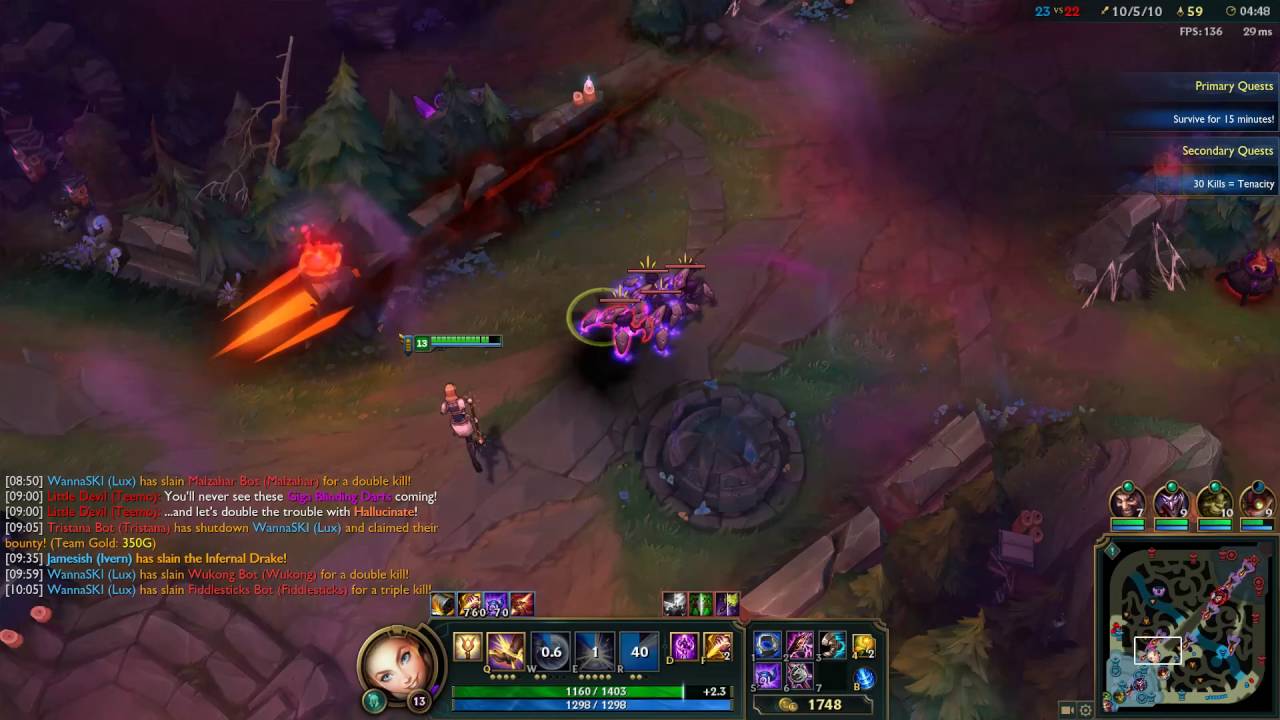 DOOM Bots Penta Kill with Lux! - YouTube