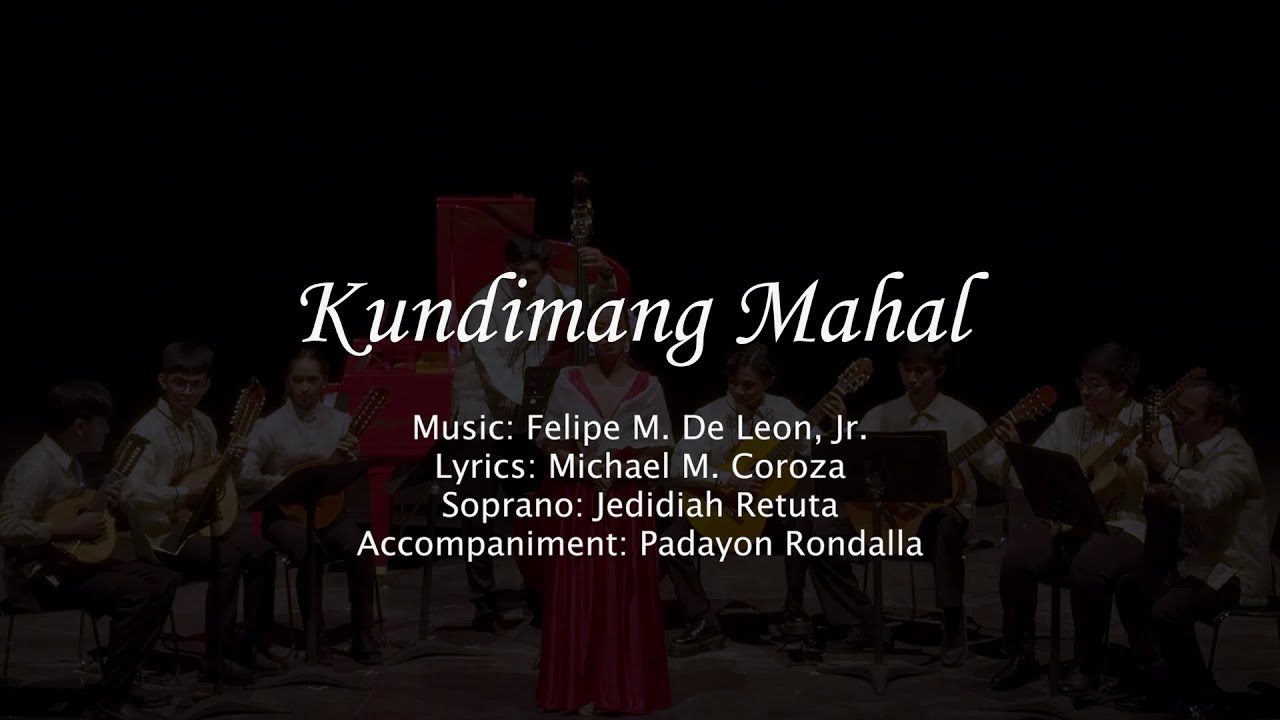 Kundimang Mahal - Jedidiah Retuta with Padayon Rondalla - YouTube