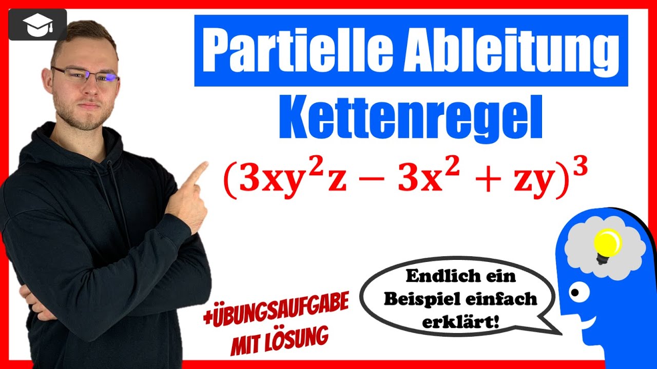 Partielle Ableitung Kettenregel Beispiel einfach erklärt - YouTube