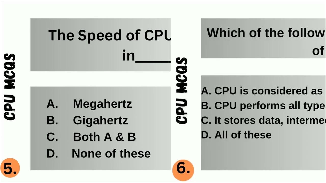 What is CPU full explanation | Computer CPU MCQ Question and Answer| part -5 - YouTube