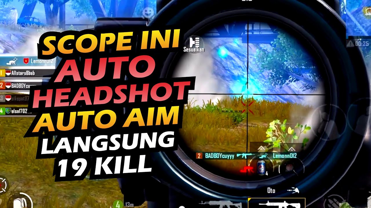 SCOPE PALING AUTO HEADSHOT AUTO AIM LANGSUNG 19 KILL - PUBG MOBILE ...