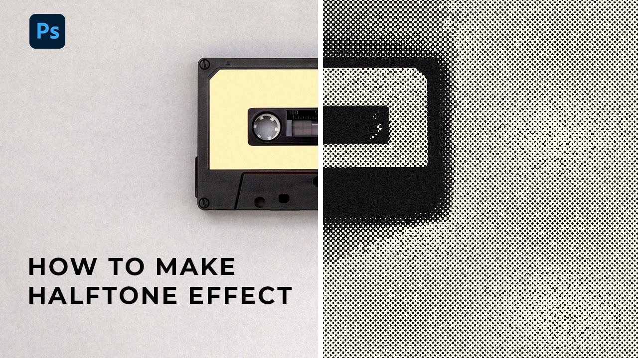 Tutorial How to Make Halftone Effect - Adobe Photoshop Tutorial - YouTube