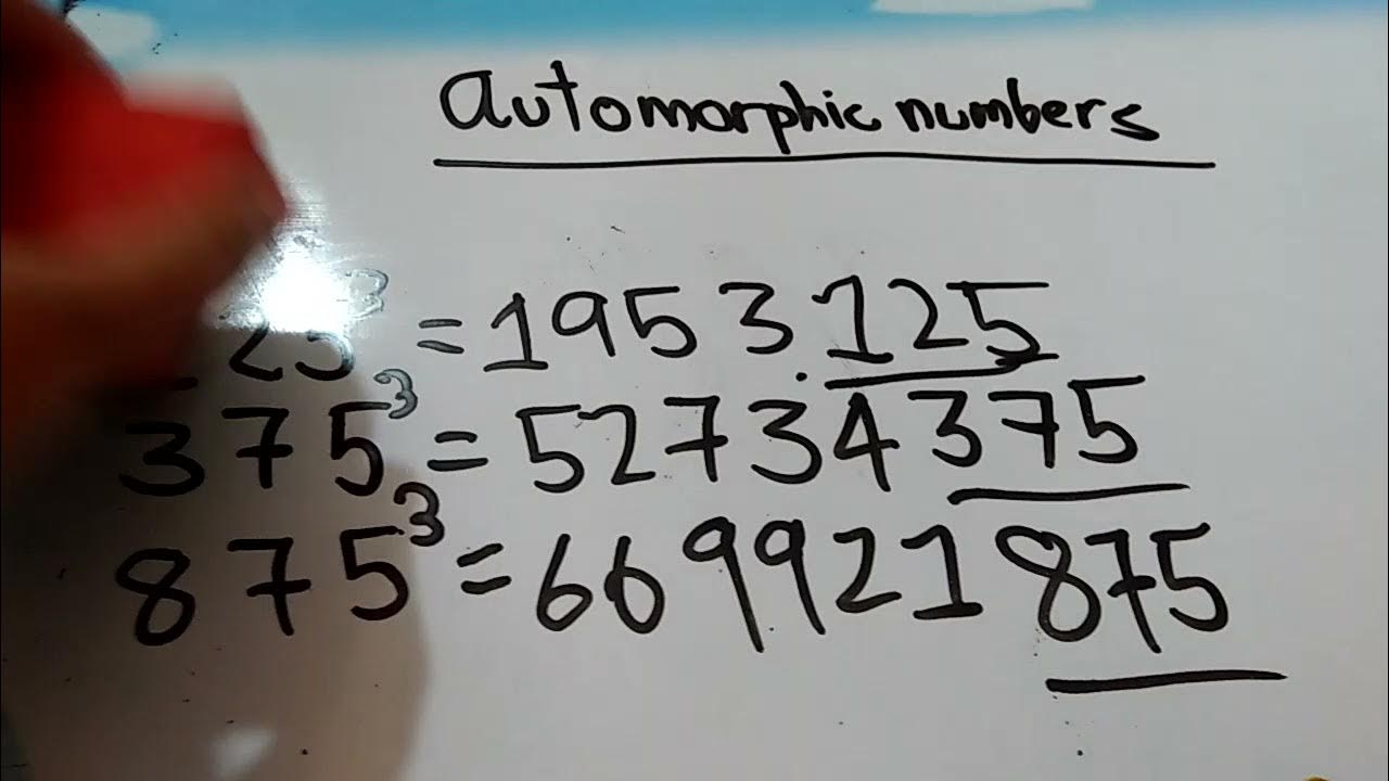 Automorphic numbers - YouTube