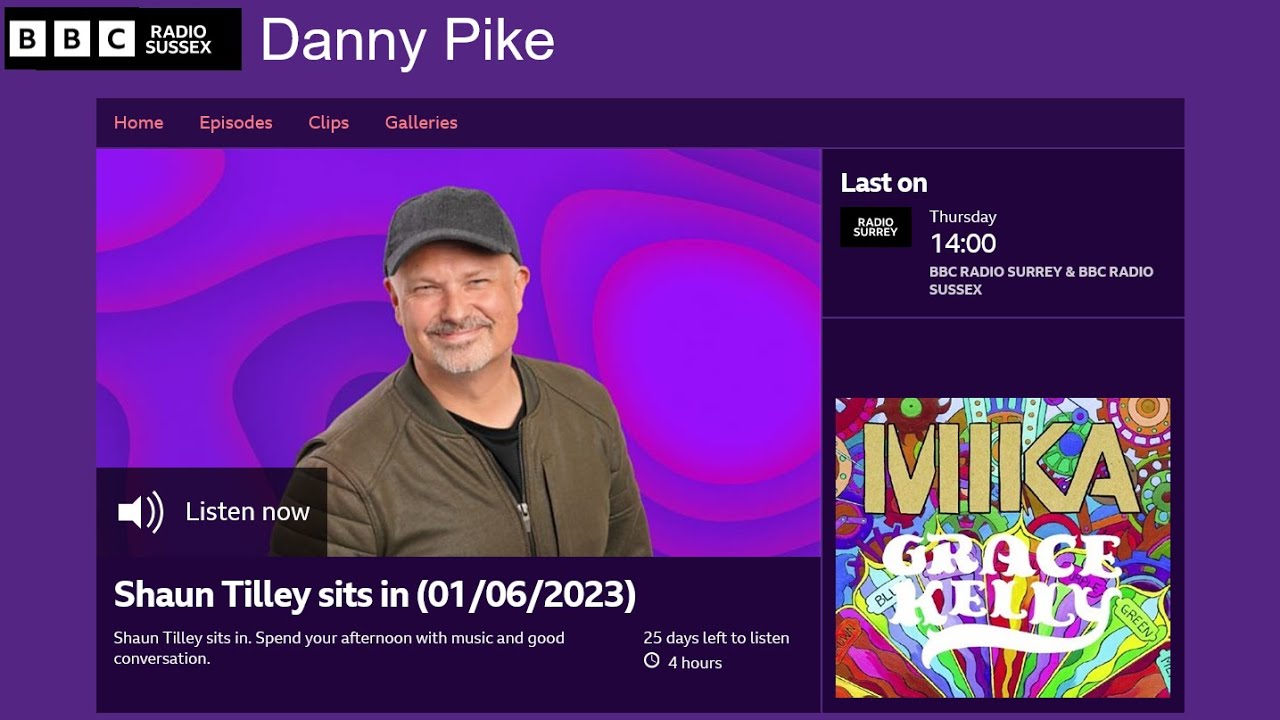 2023.06.01 BBC Radio Sussex Danny Pike Shaun Tilley sits in 🎵Grace ...