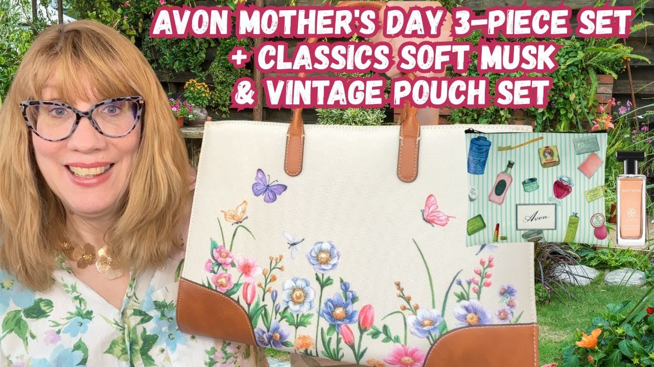 AVON PWP Mother's Day 3 Piece Set + Classics Soft Musk & Vintage Pouch ...