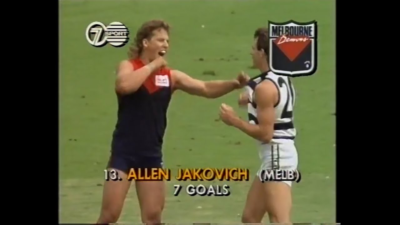 Allen Jakovich - Melbourne - 7 goals v Geelong - 1992 Round 2 - MCG ...