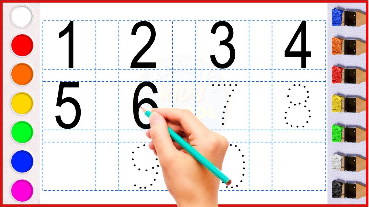 123 Hand Writing Practice | One Two Three | Numbers Writing | Kids ...