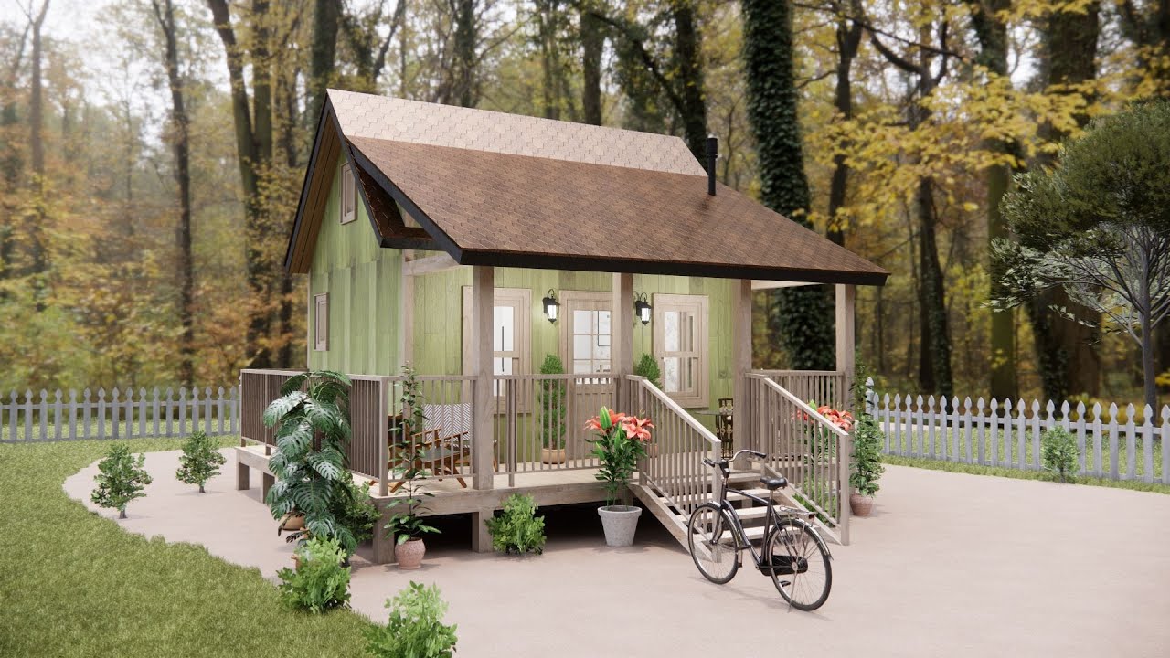 Charming 4x5 Meter Tiny House Tour | Cozy Small House Design Surrounded ...
