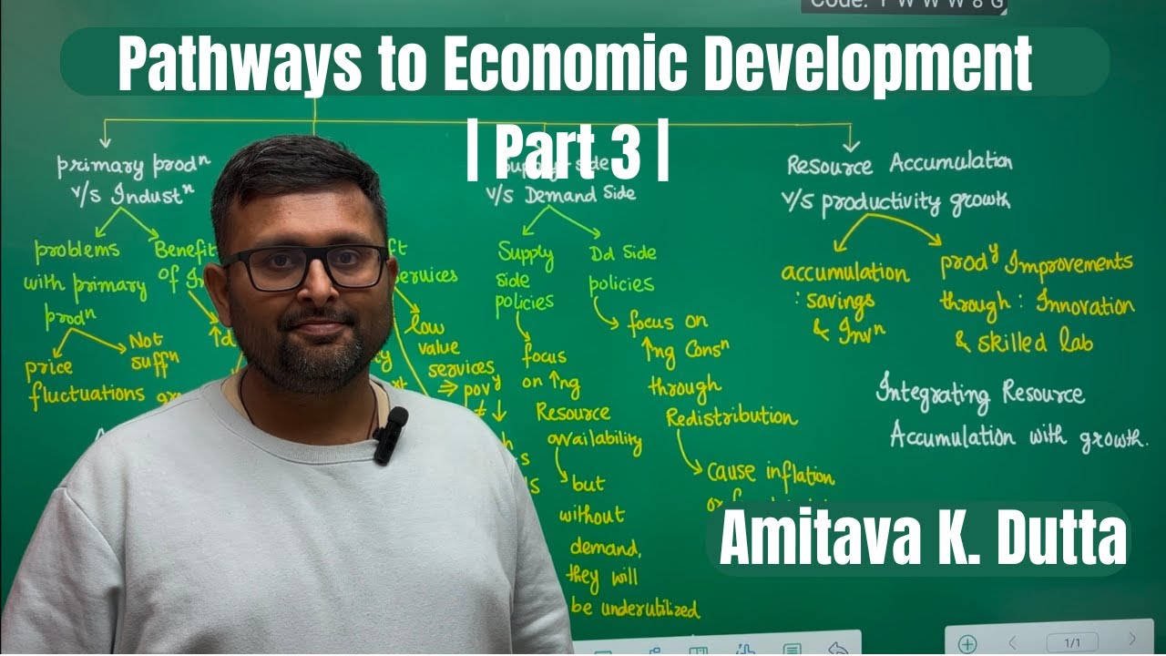 Pathways to Economic Development | Amitava Dutta | Part 3 | CUET PG ...