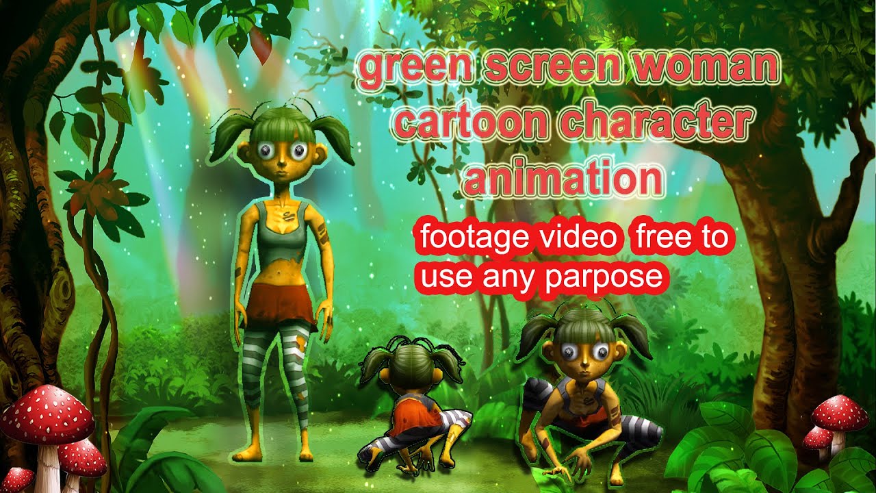 character green screen animation - YouTube