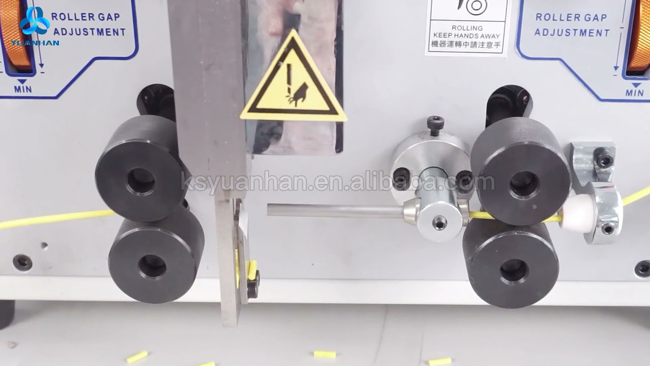 Automatic wire stripping cutting machine YH-BE New style machine - YouTube