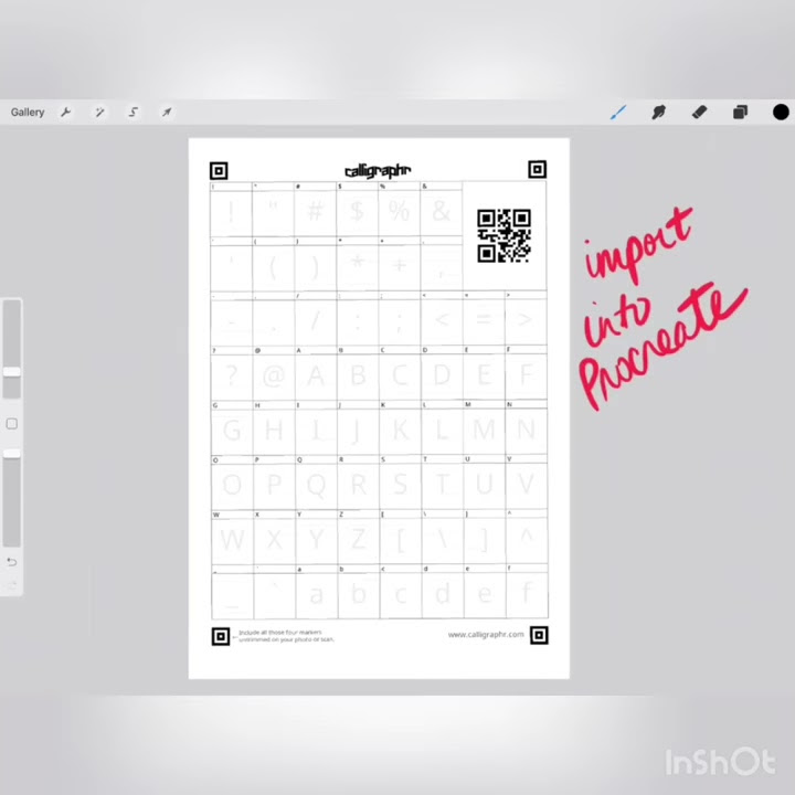 Create a Handwriting Font Using Calligraphr to Import into Procreate - YouTube