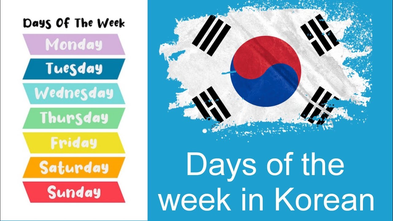 Days of the week in Korean - YouTube