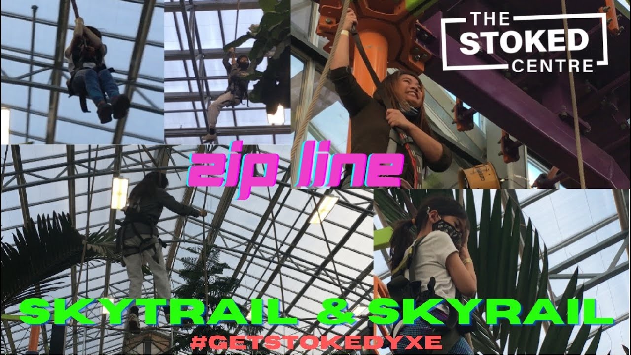 SkyTrail & SkyRail Zip Line @ The Stoked Centre Saskatoon - YouTube