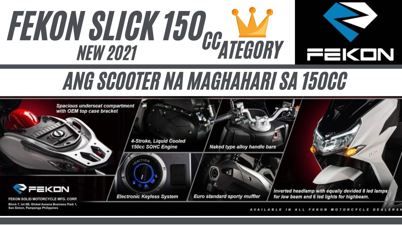NEW 2021 FEKON SLICK 150cc | Features & Specs | Ang maghahari sa 150cc ...