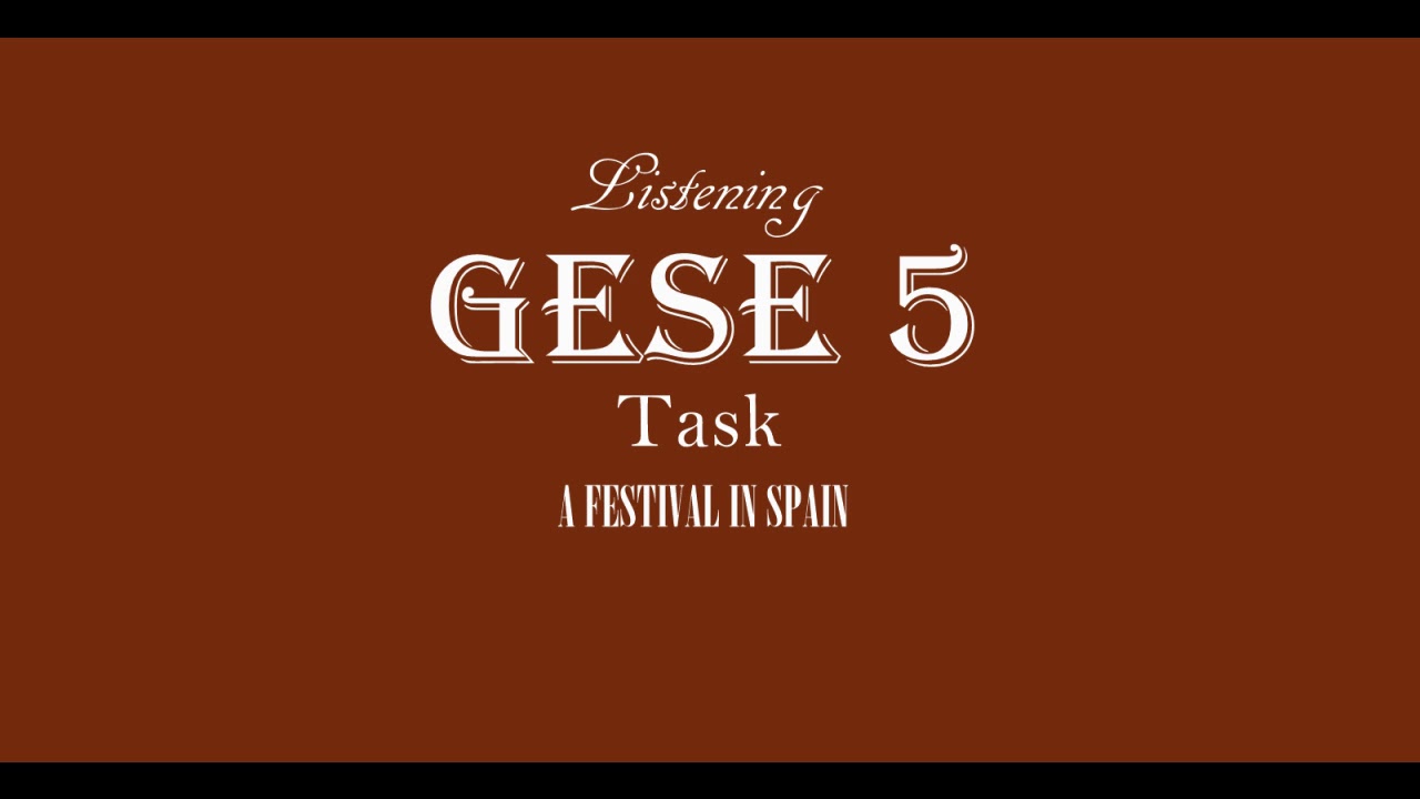 GESE 5 Trinity Listening B1 - Festivals - A Festival in Spain - YouTube