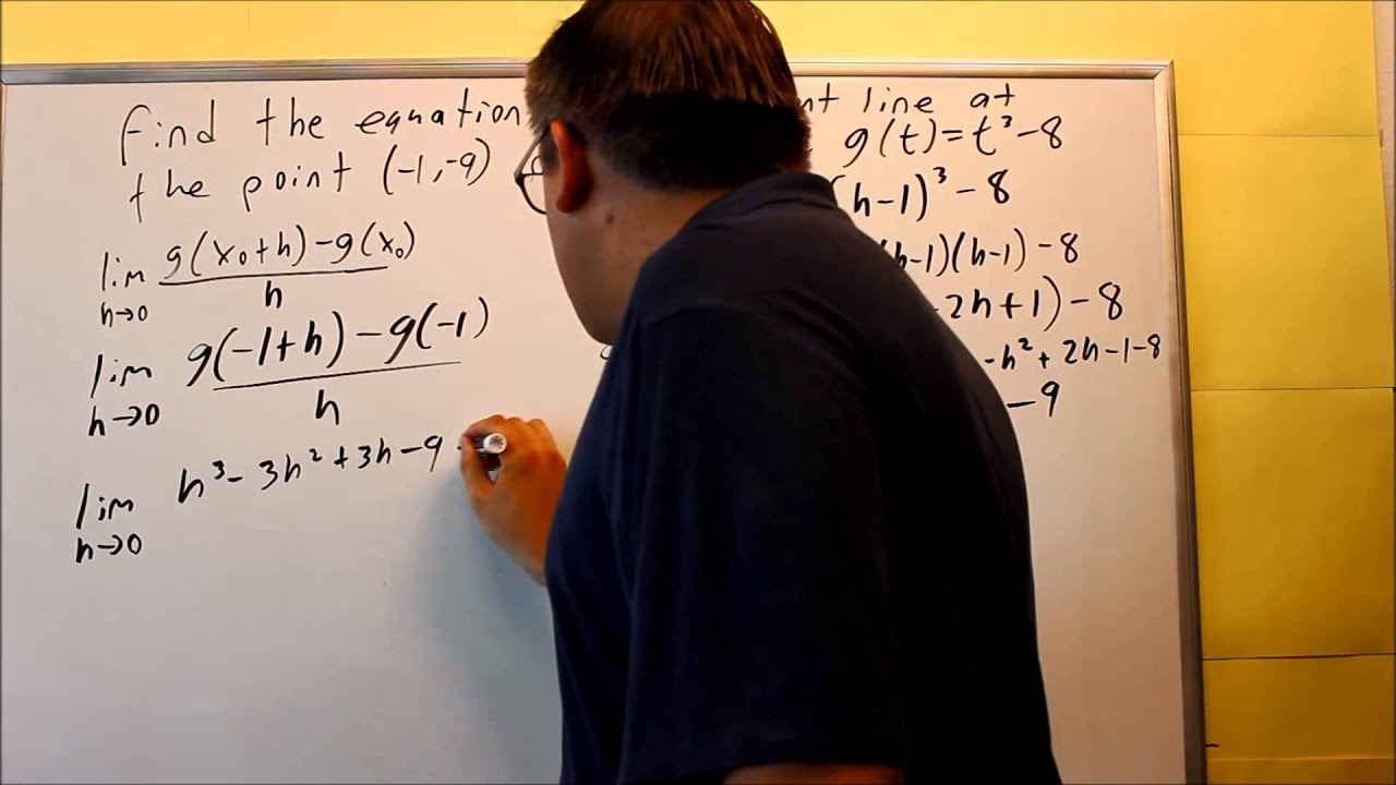 Limit Process: Slope of the Tangent Line at a Point (Cubic Function ...